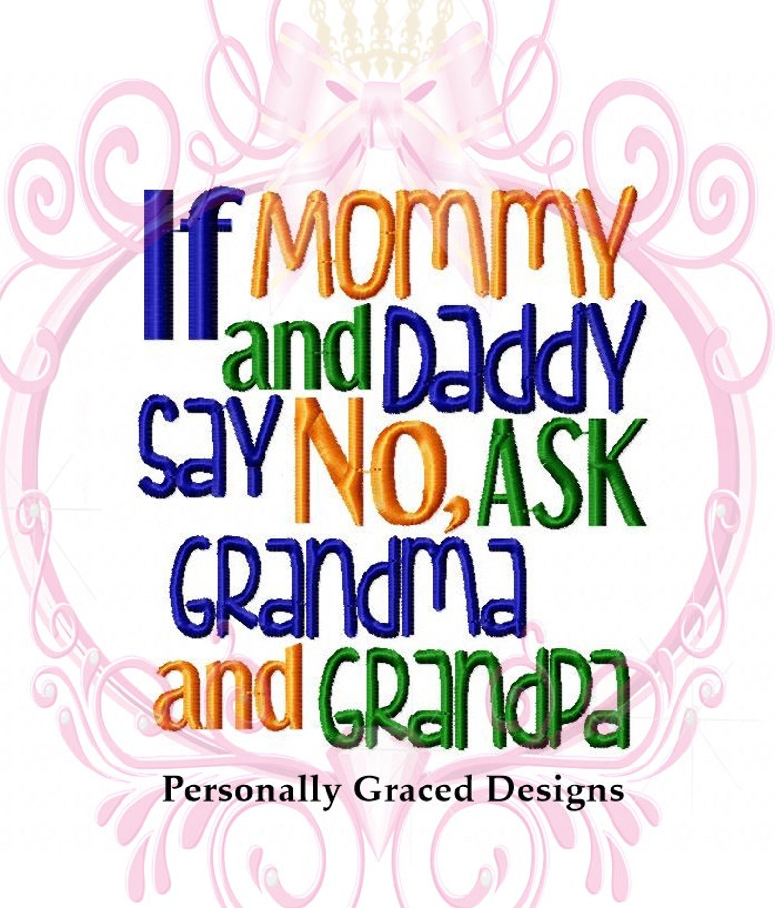 Instant Download If Mommy And Daddy Say No Ask Grandma And Etsy