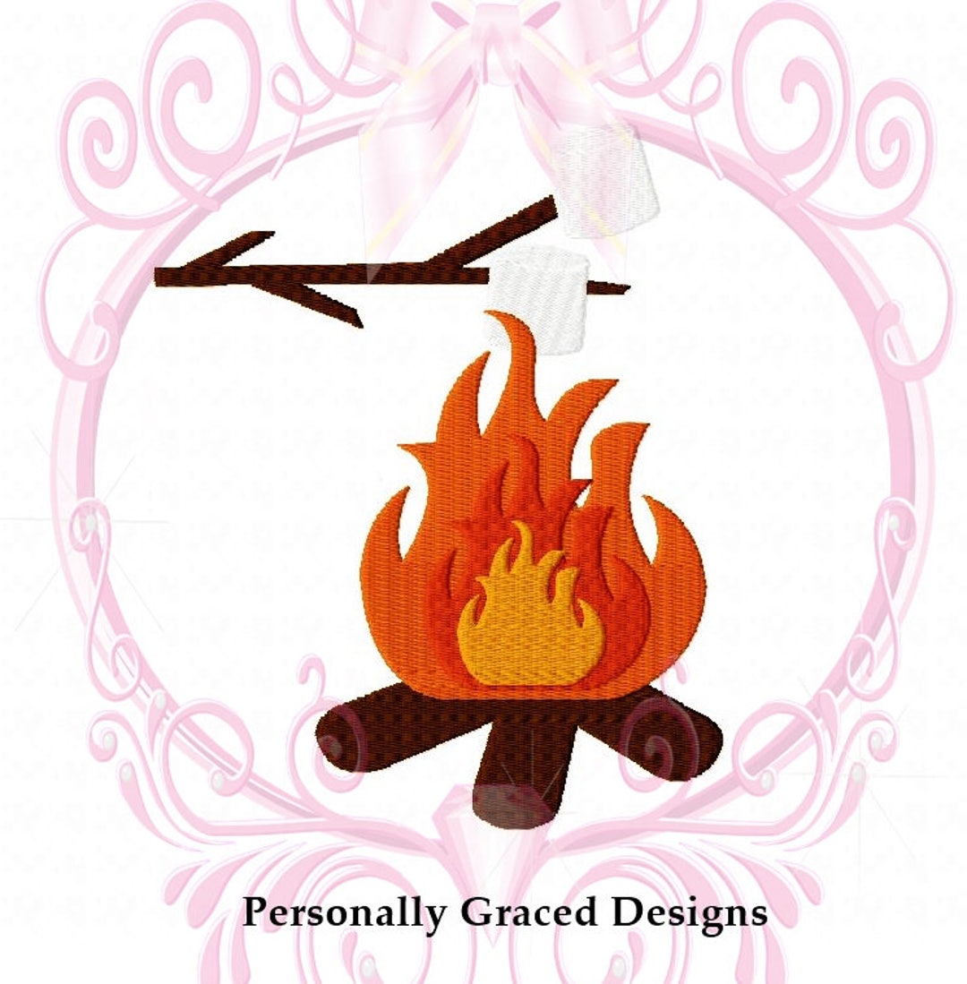 Instant Download Roast Marshmallows Camp Fire Filled Stitch Machine ...