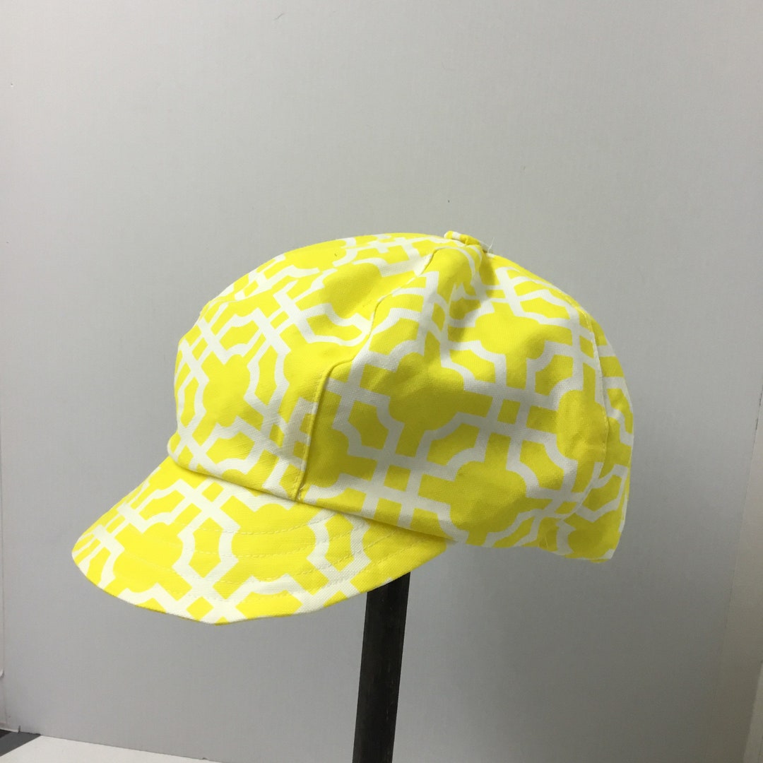 Unisex Newsboy, Slouchy Cap, Average Size, Adjustable ,yellow White ...