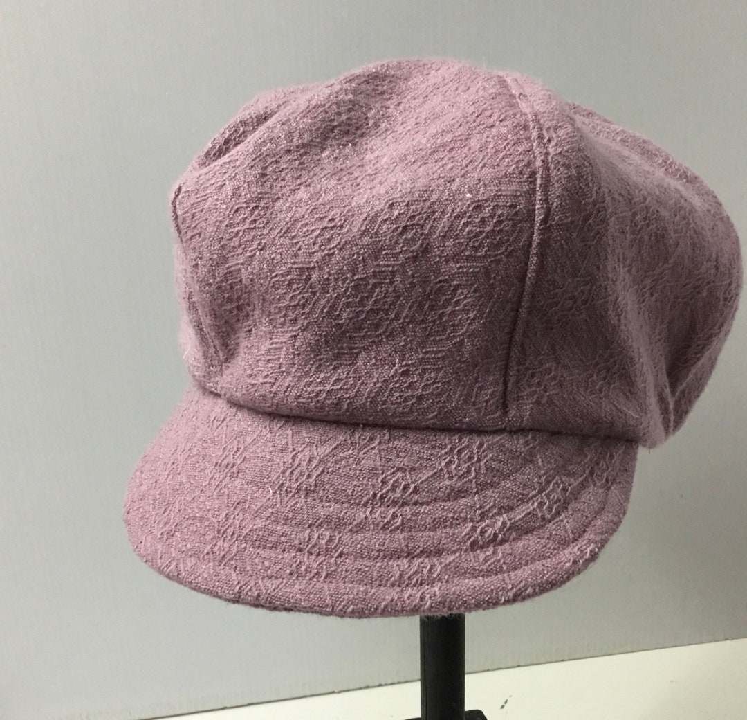 Unisex Newsboy Cap Mushroom Pink Wool Slouchy Cap, Six Panel Cap ...