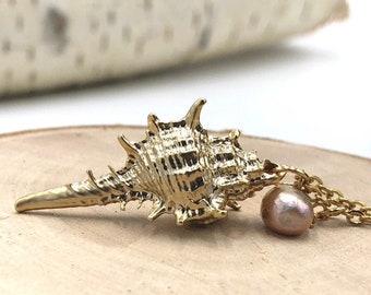 Conch Shell Pendant | Etsy