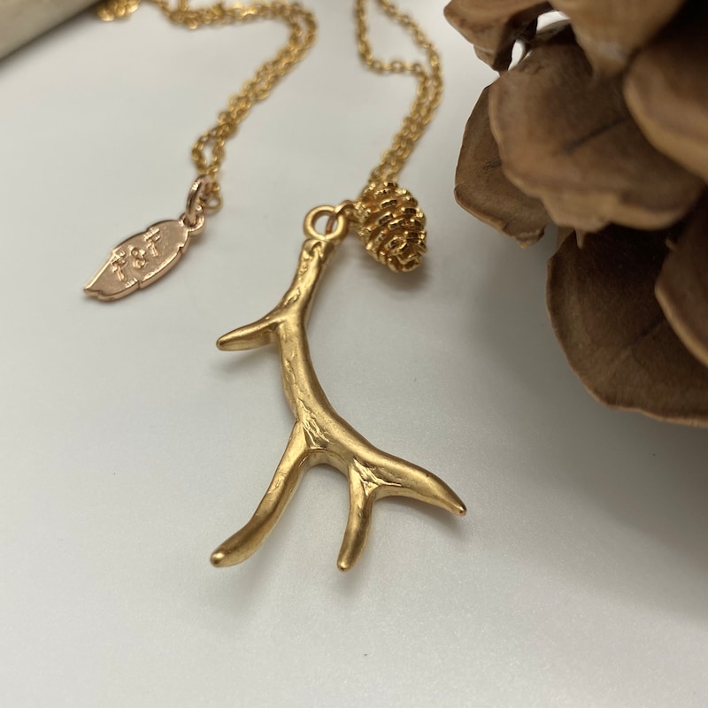 Deer Antler Pendant - Etsy