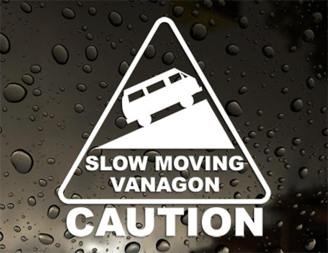 Caution Slow Moving Vanagon Vinyl Decal (4”x4”) - Etsy