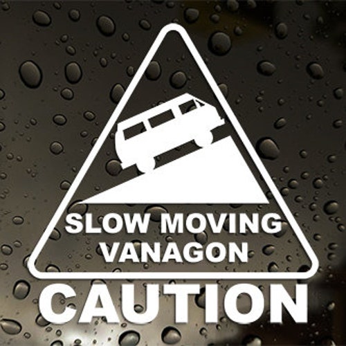 Caution Slow Moving Vanagon Vinyl Decal - Etsy