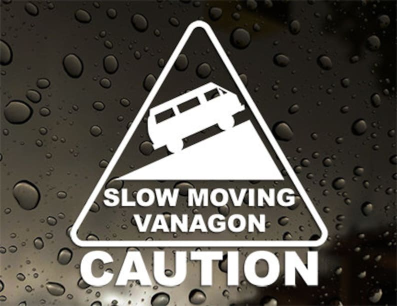 Caution Slow Moving Vanagon Vinyl Decal | Etsy