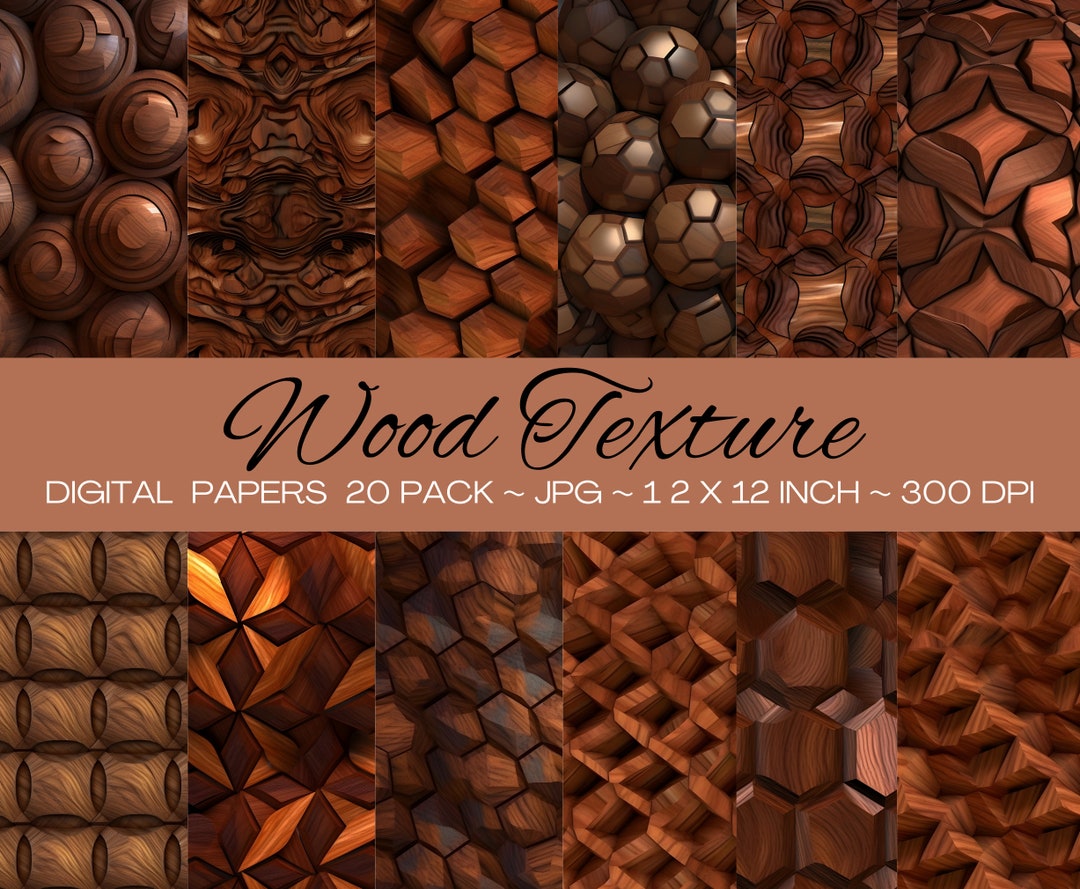 20-pack Wood Texture Seamless Pattern/digital Paper/digital Printable ...