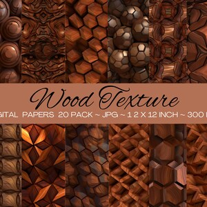 20-pack Wood Texture Seamless Pattern/digital Paper/digital Printable ...