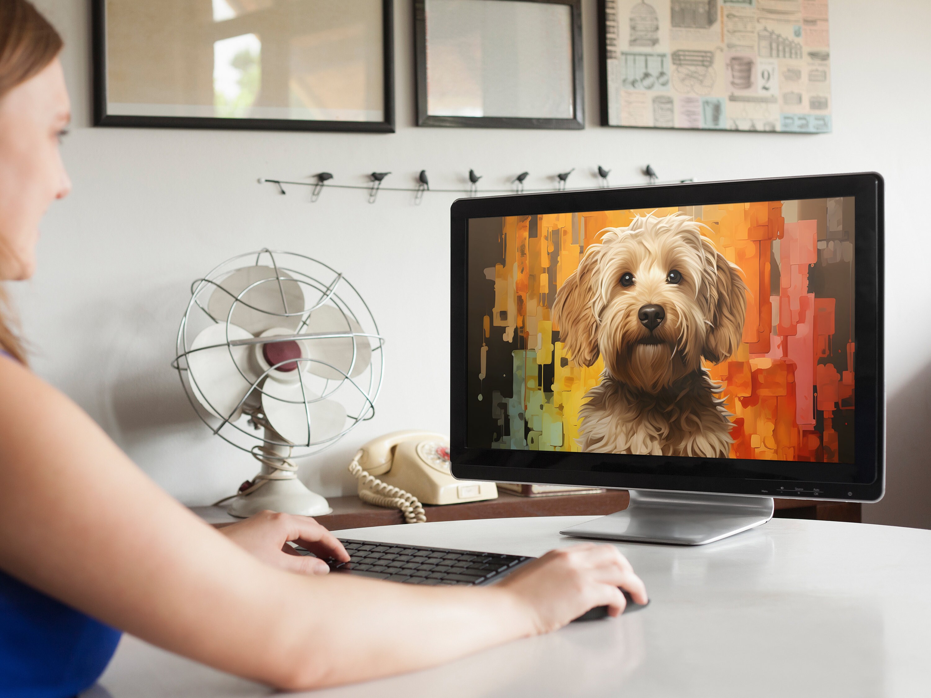 16pack Goldendoodle/digital Printable Image/digital Paper/instant ...