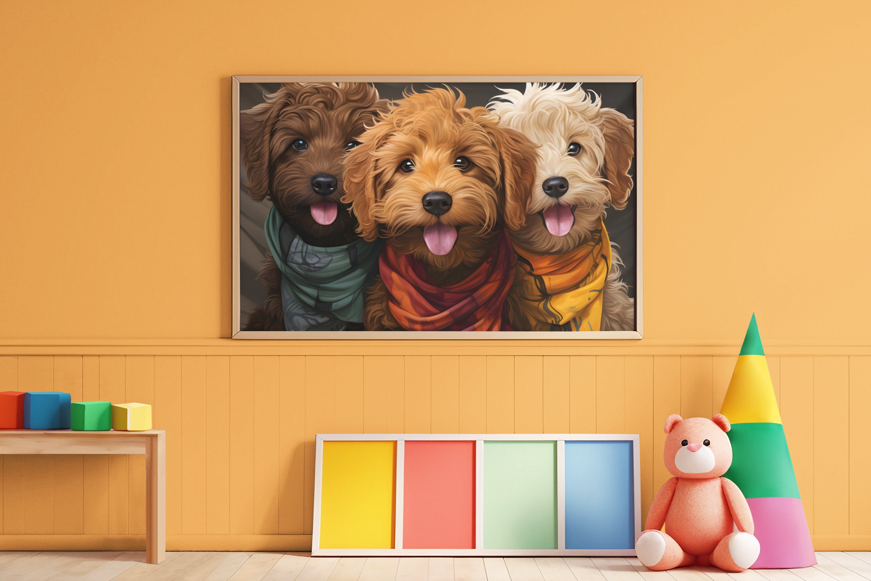 16pack Goldendoodle/digital Printable Image/digital Paper/instant ...