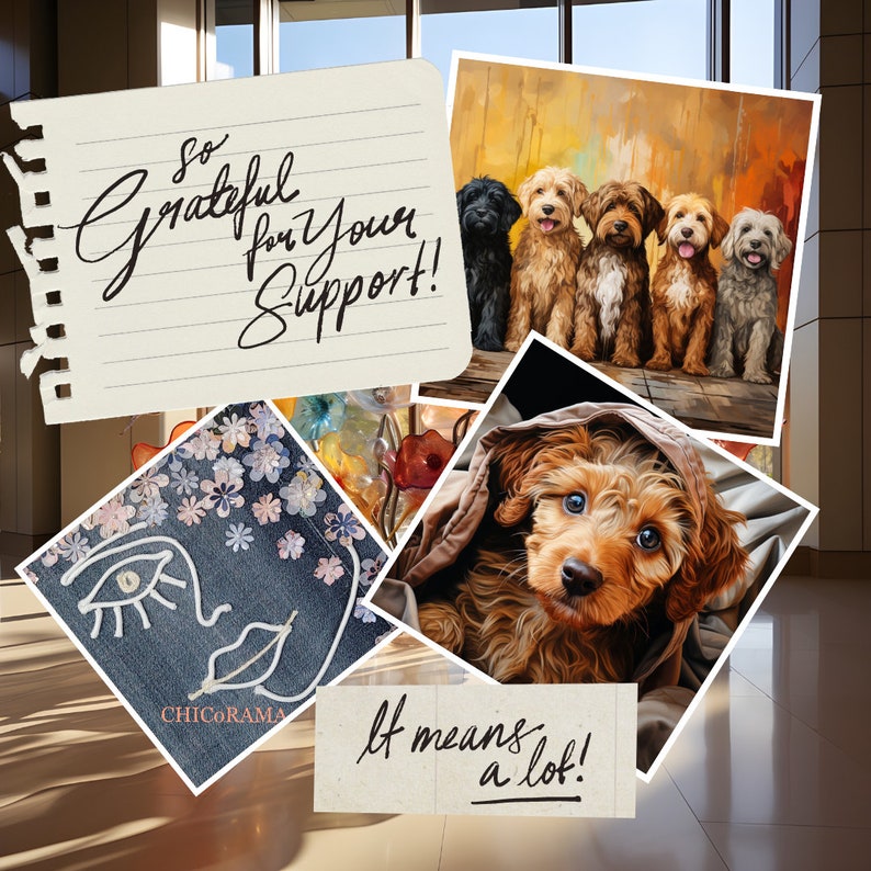 16pack Goldendoodle/digital Printable Image/digital Paper/instant ...