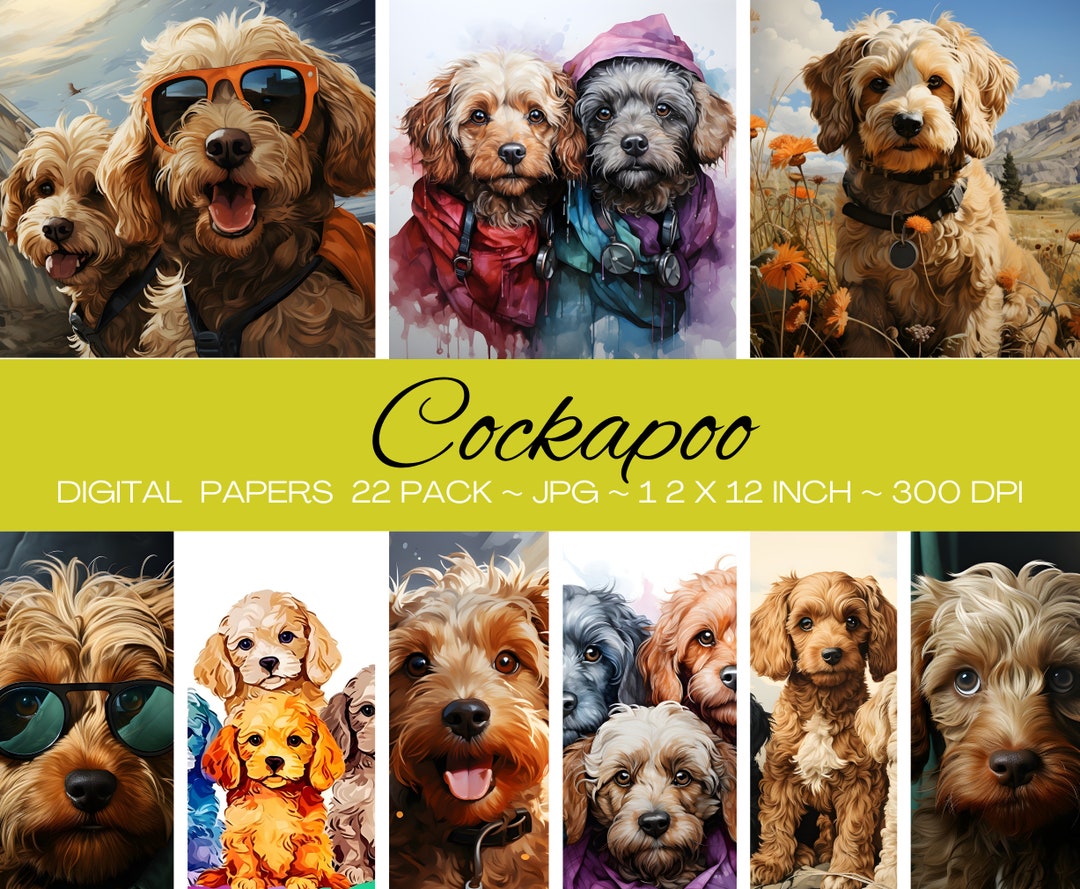 Cockapoo Digital Clip Art/instant Download/digital Printable/book ...