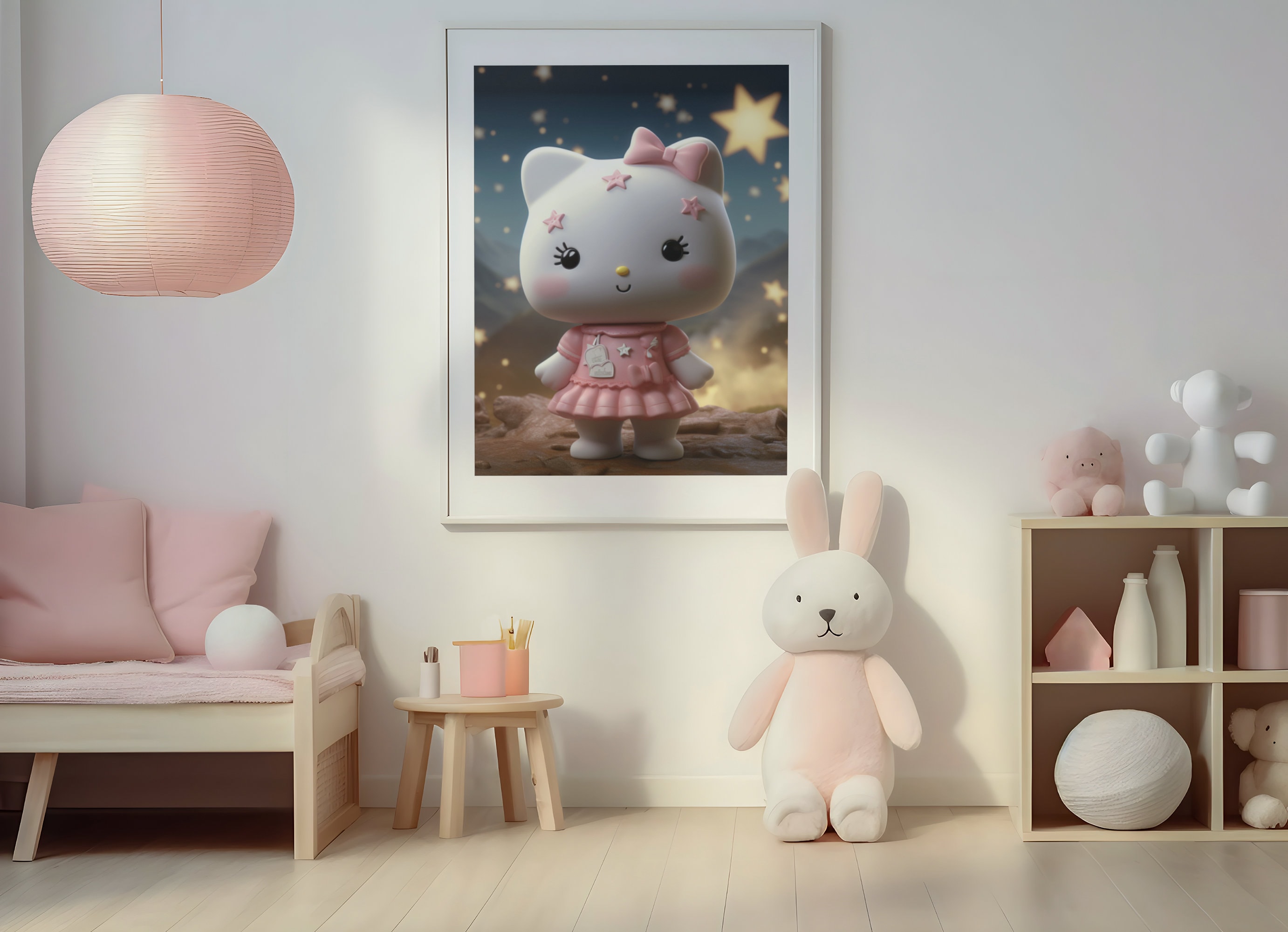 Cute Kawaii Kitty and Friends Wall Art/digital Printable Image/instant ...