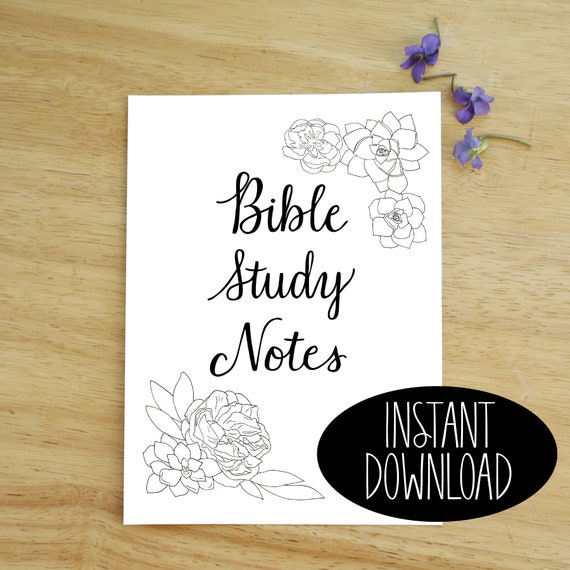 Bible Study Notes Printable | Etsy