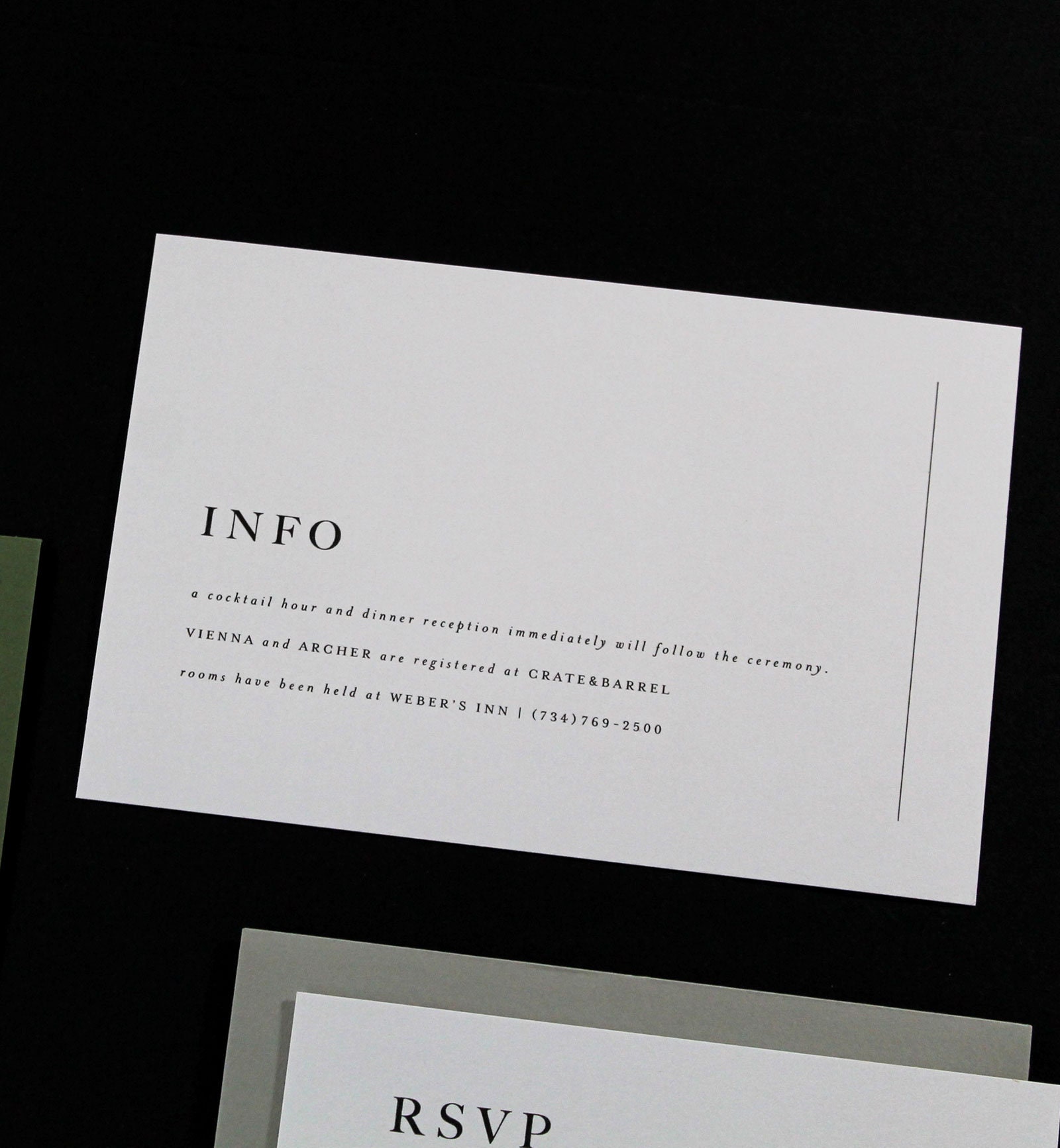 Modern Wedding Invitations Minimal Wedding Invitation Simple | Etsy