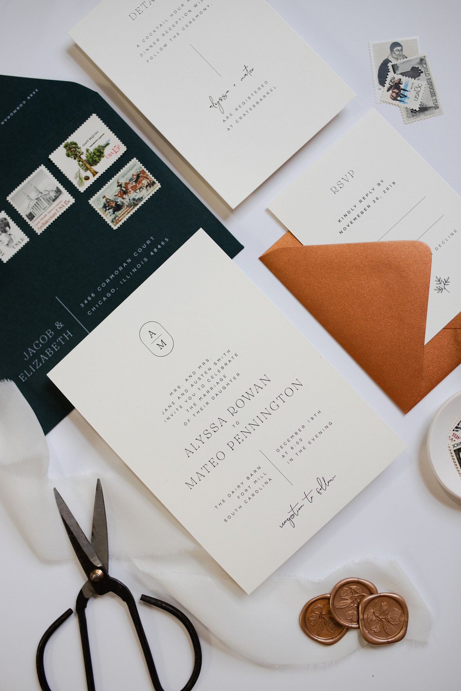 Modern Wedding Invitations Simple Wedding Invitations - Etsy