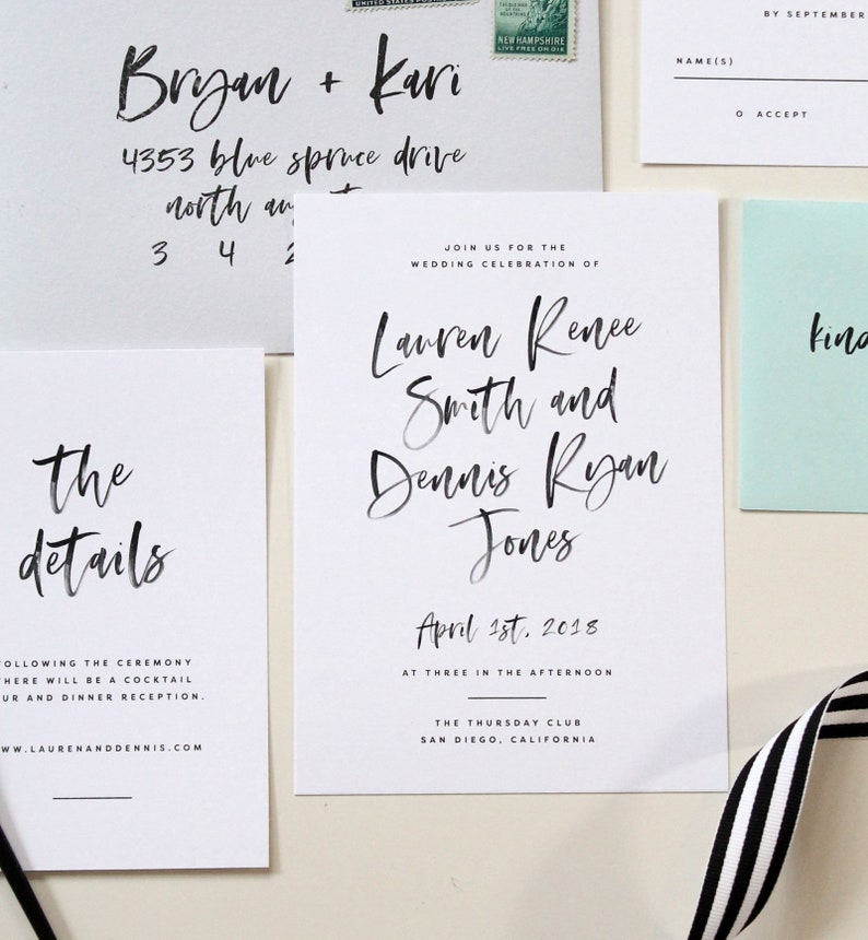 Calligraphy Save the Date Photo Calligraphy Save the Date - Etsy