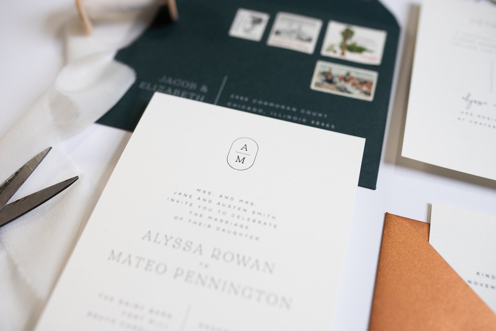 Modern Wedding Invitations Simple Wedding Invitations - Etsy