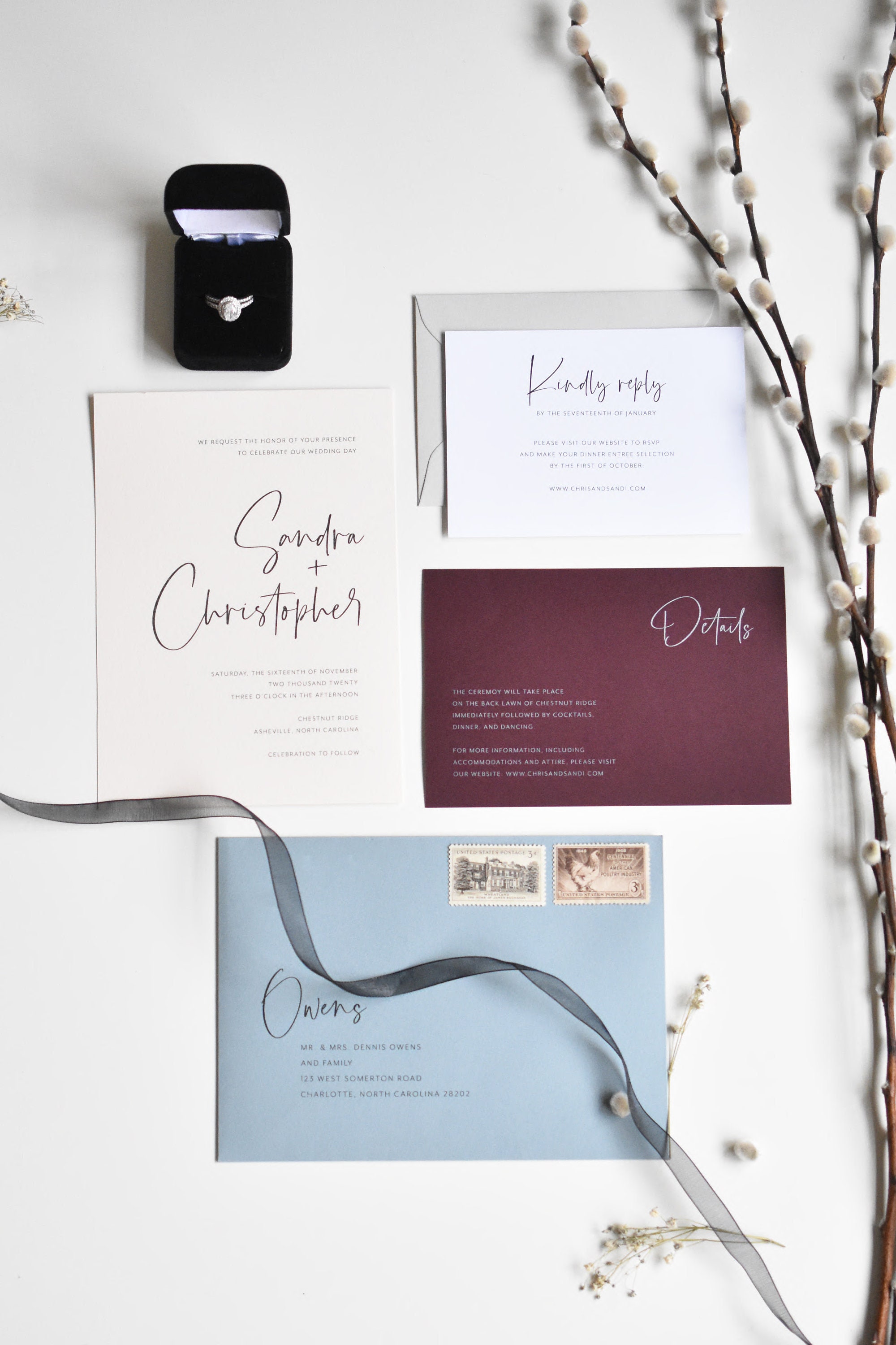 Modern Calligraphy Wedding Invitation Calligraphy Wedding | Etsy