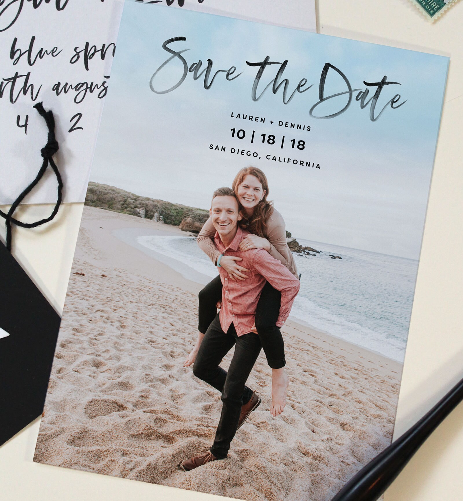Calligraphy Save the Date Photo Calligraphy Save the Date | Etsy