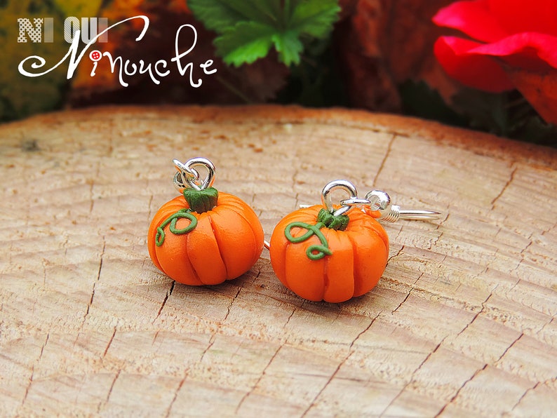 Boucles d'oreilles citrouilles réalistes fimo petites - Etsy France Boucles d'oreilles citrouilles réalistes fimo petites - Etsy France