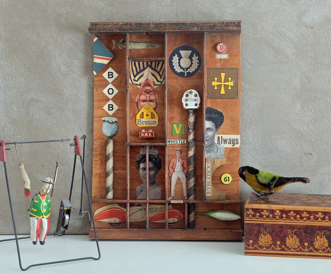 3D Assemblage Art: 'bob Brown' in Letterpress Type Case - Etsy
