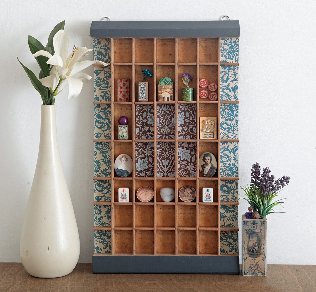 Wall Art Display of Quirky Curios in Old Ludlow Letterpress Printers ...