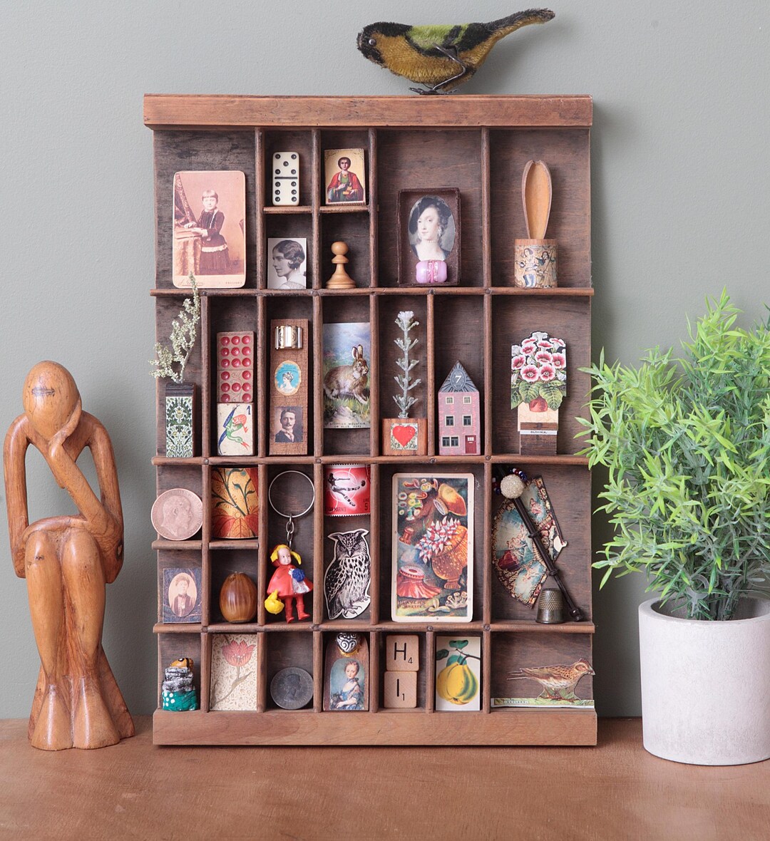 Great Quirky Cabinet of Curios in an Antique Letterpress Type Case ...