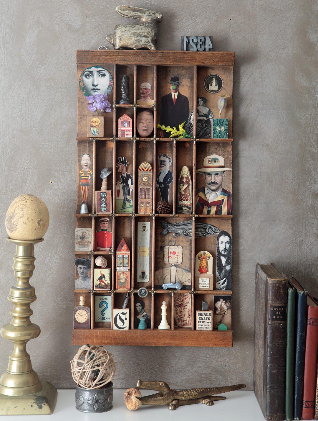 Great Quirky Cabinet of Vintage Curios in an Old Hamilton Vintage ...