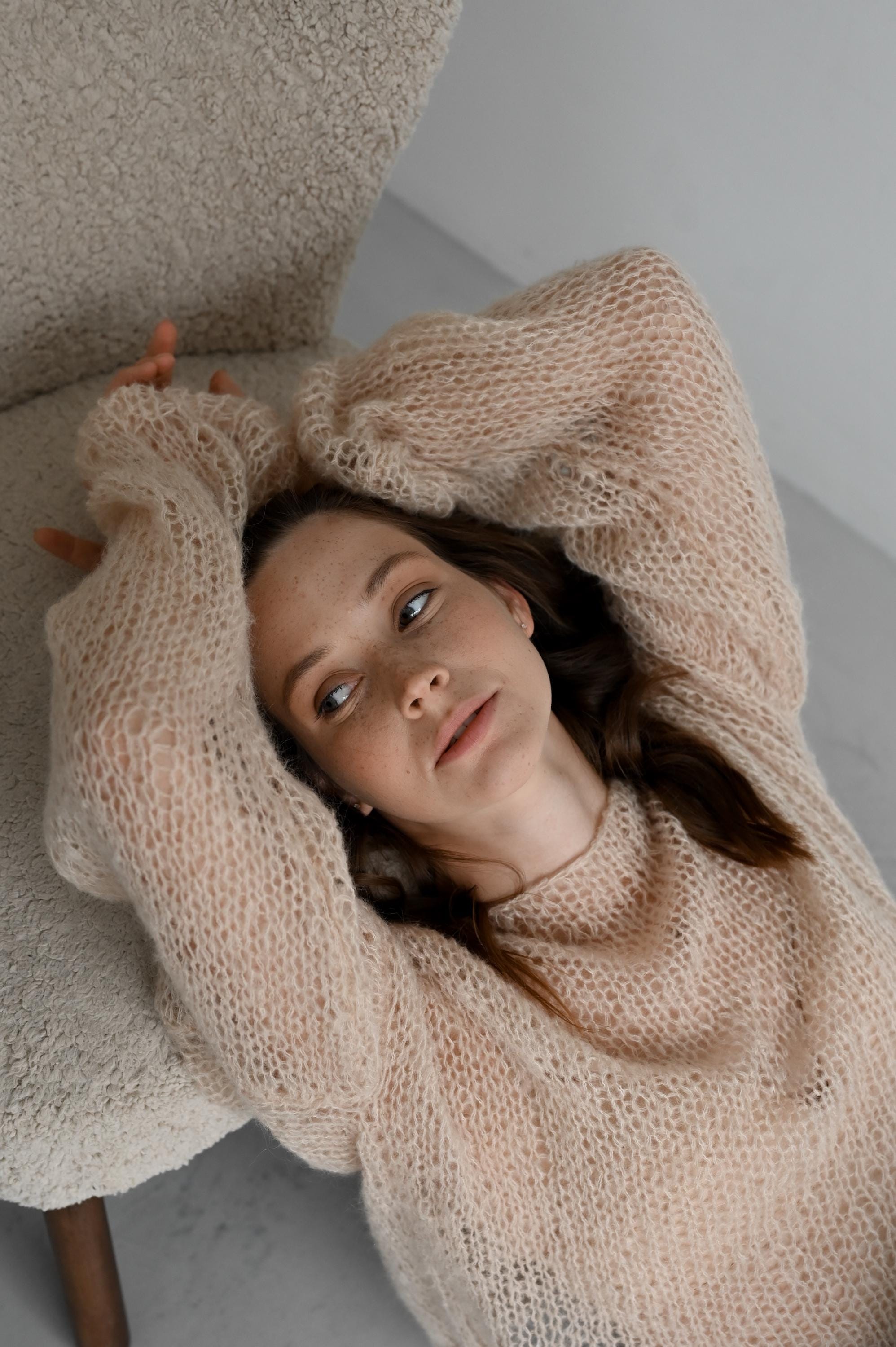 Fluffy Mohair Knit Sweater: Powder Hue Oversized Jumper - Etsy