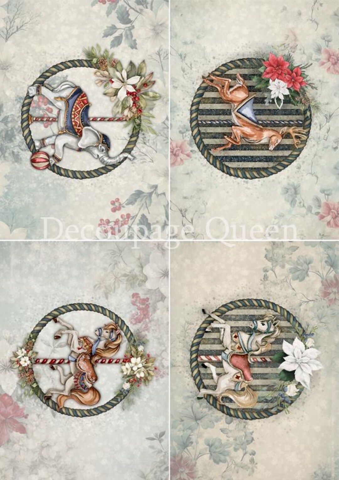 Decoupage Queen Dainty and the Queen - Jolly 4 Pack Rice Paper ...