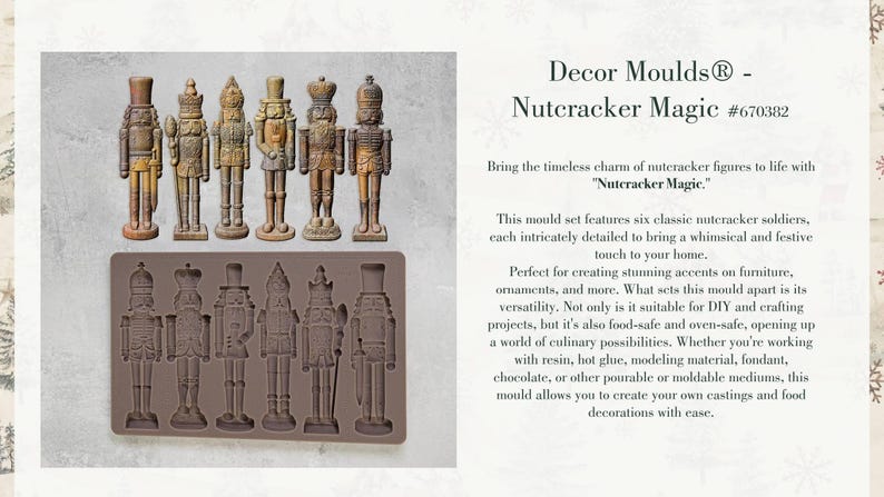 Nutcracker Magic – 1 Pc, 5″x8″x8mm- Silicone Mold - Redesign With Prima ...