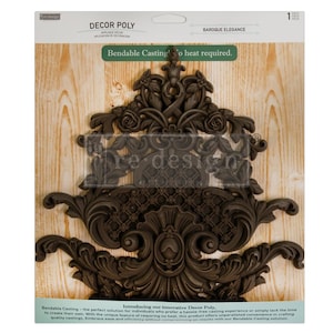 Decor Poly – Baroque Elegance – 10″x9.89″x0.49″ / 25.4cmx25.1cmx1.2cm ...