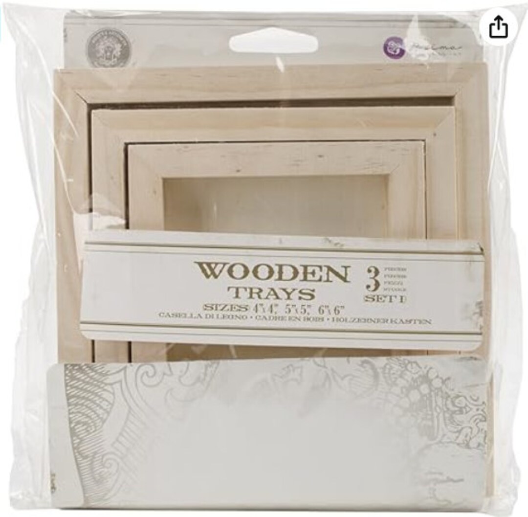 Prima Marketing Wooden Tray Set 1 - - Free Shipping Eligible - Etsy
