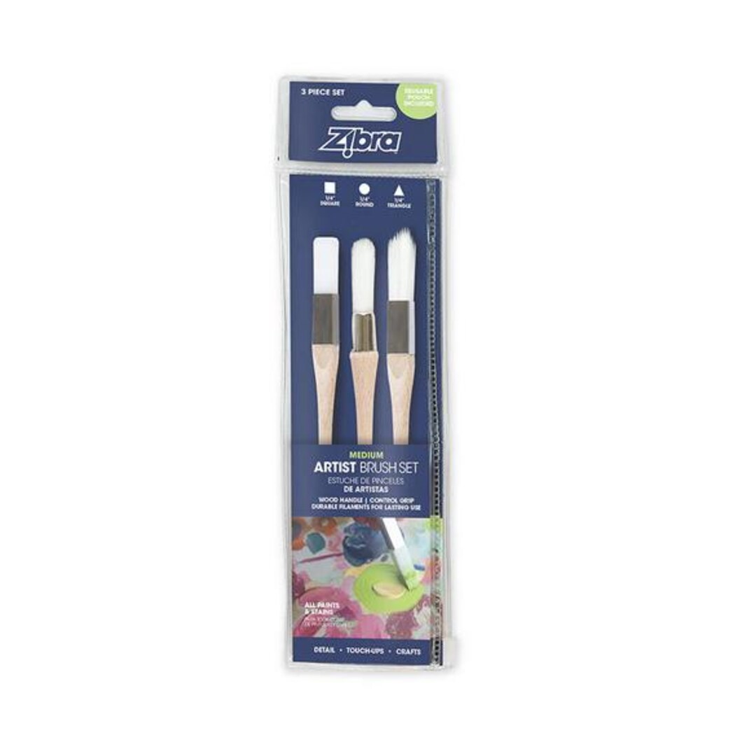 Artist Brush Set - Medium - Zibra Paint Brush for Details and Design ...