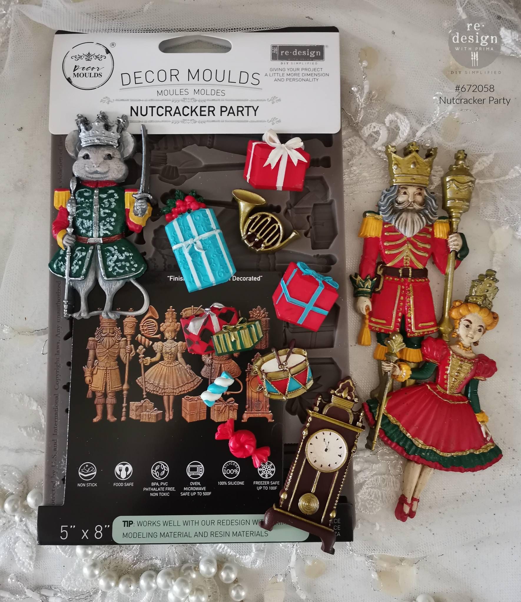Nutcracker Party – 1 Pc, 5″x8″x8mm - Silicone Mold - Redesign With ...
