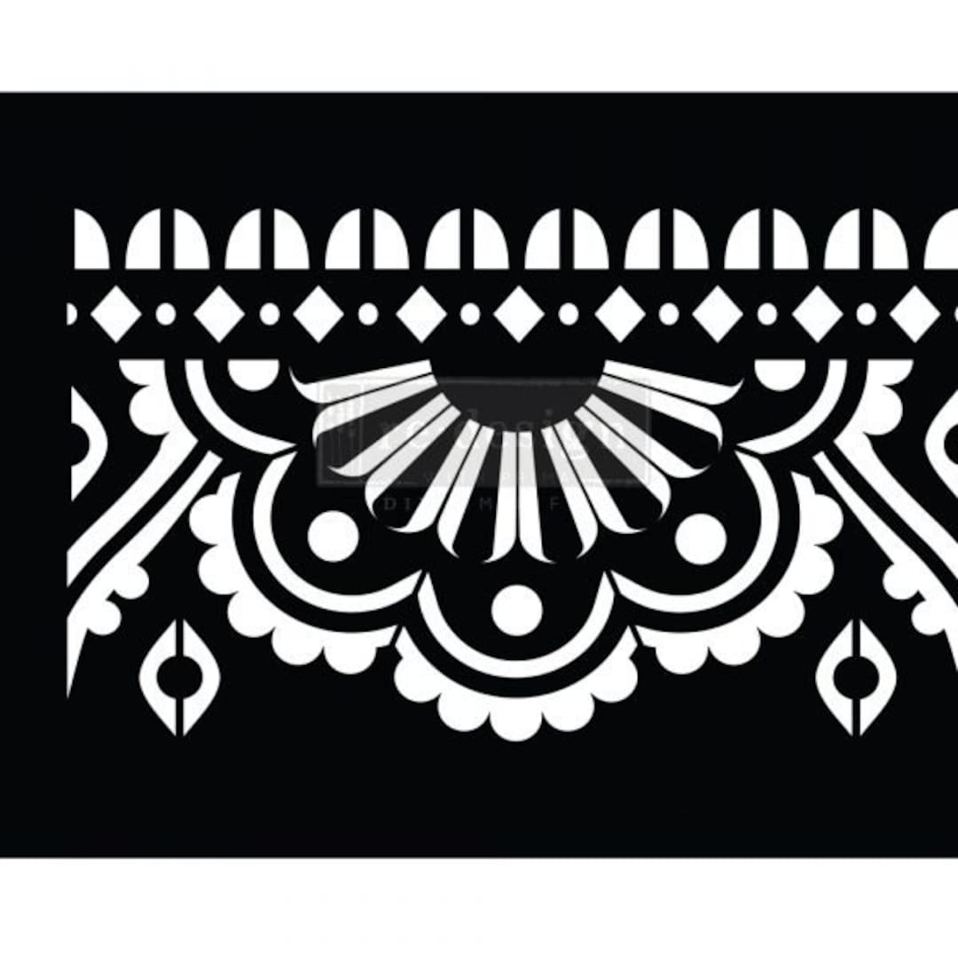 Cece Stick & Style – Mendhi Border – Reusable Stencils - Furniture ...