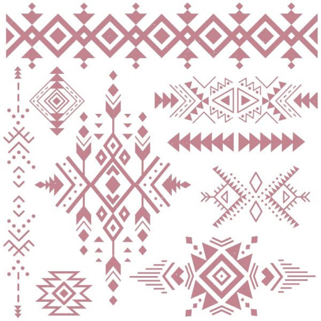 Tribal Prints Stamp Set - Redesign With Prima - Reusable - Clearly ...