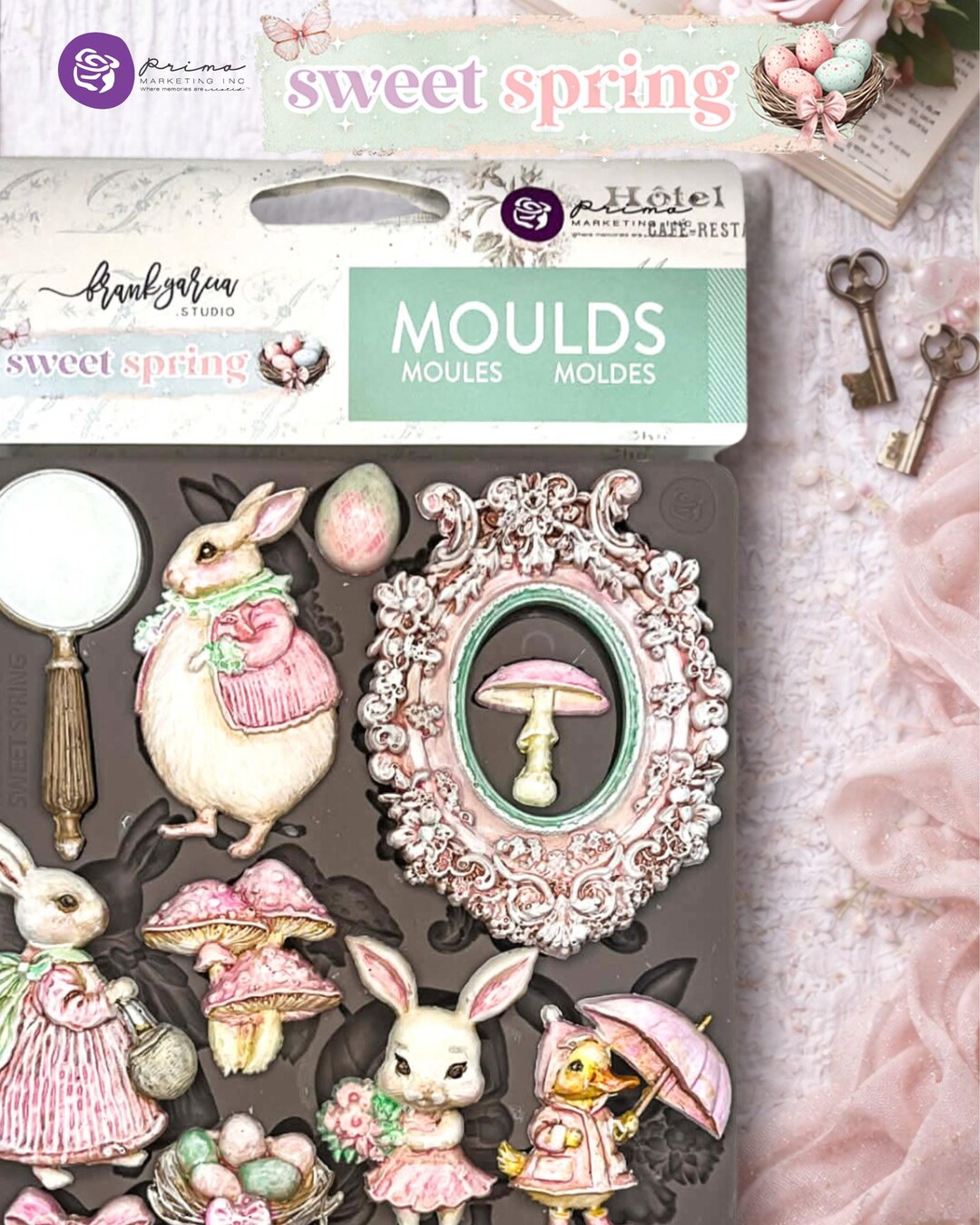 Sweet Spring Collection Mould – 1 Pc, 5″x8″x8mm - Silicone Mold - Prima ...