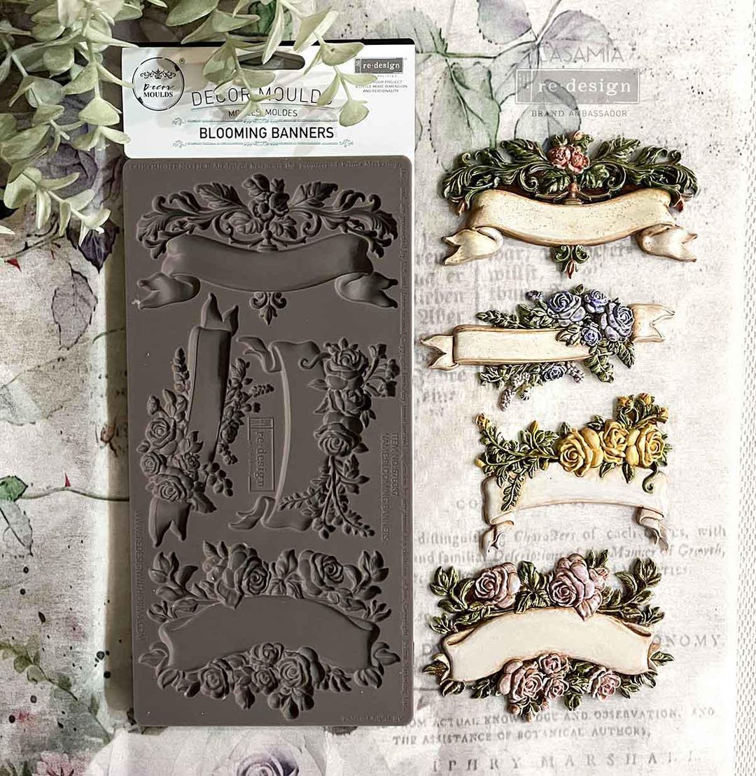 Decor Moulds® – Blooming Banners – 1 Pc, 5″x10″x8mm - Silicone Mold ...