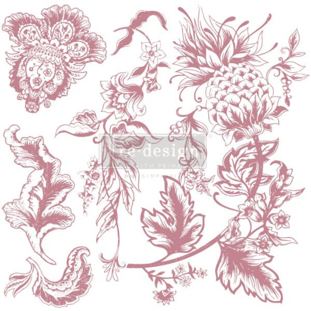 Rustic Floral Elements Stamp Set - Redesign With Prima - Reusable ...