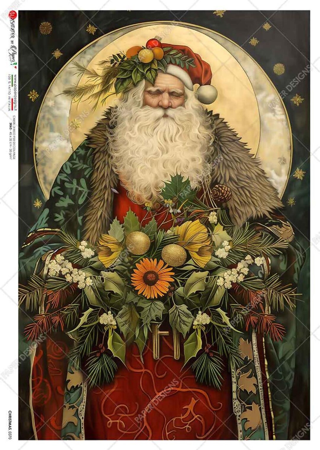 Paper Designs St Nicholas With Flowers IV Rice Paper - Furniture ...