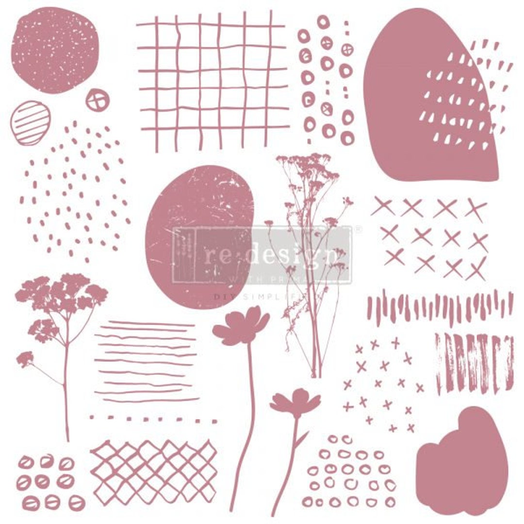 Abstract Scribbles Stamp Set - Redesign With Prima - Reusable - Clearly ...