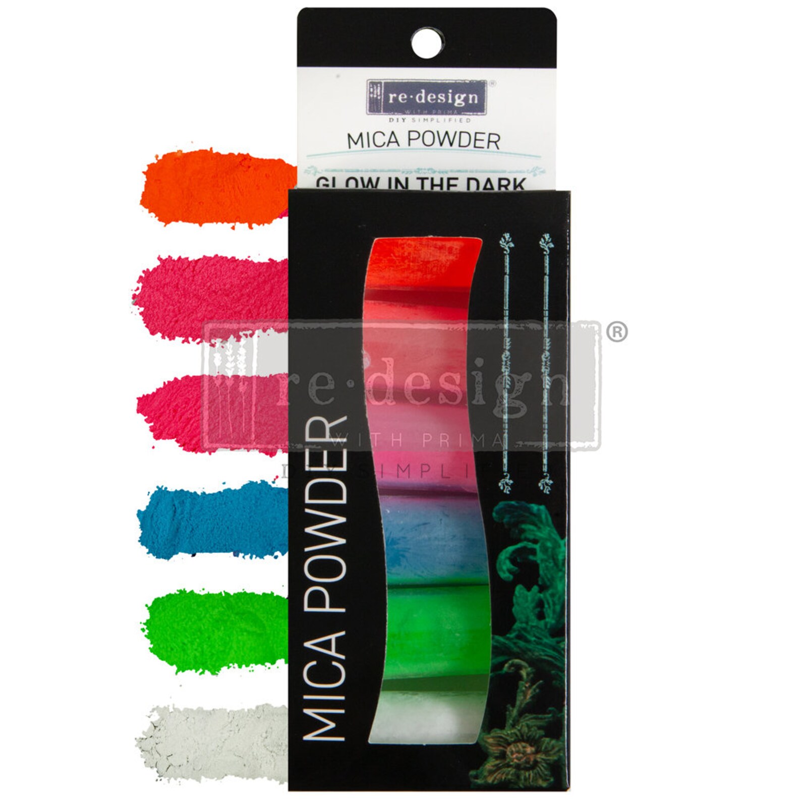 Decor Pigment Powder Set – Glow in the Dark – 6 Colors X 5g Each ...