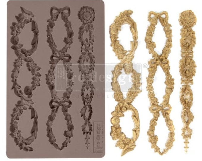 Floral Chains Silicone Mold Redesign With Prima Resin, Epoxy, Wax, Clay ...