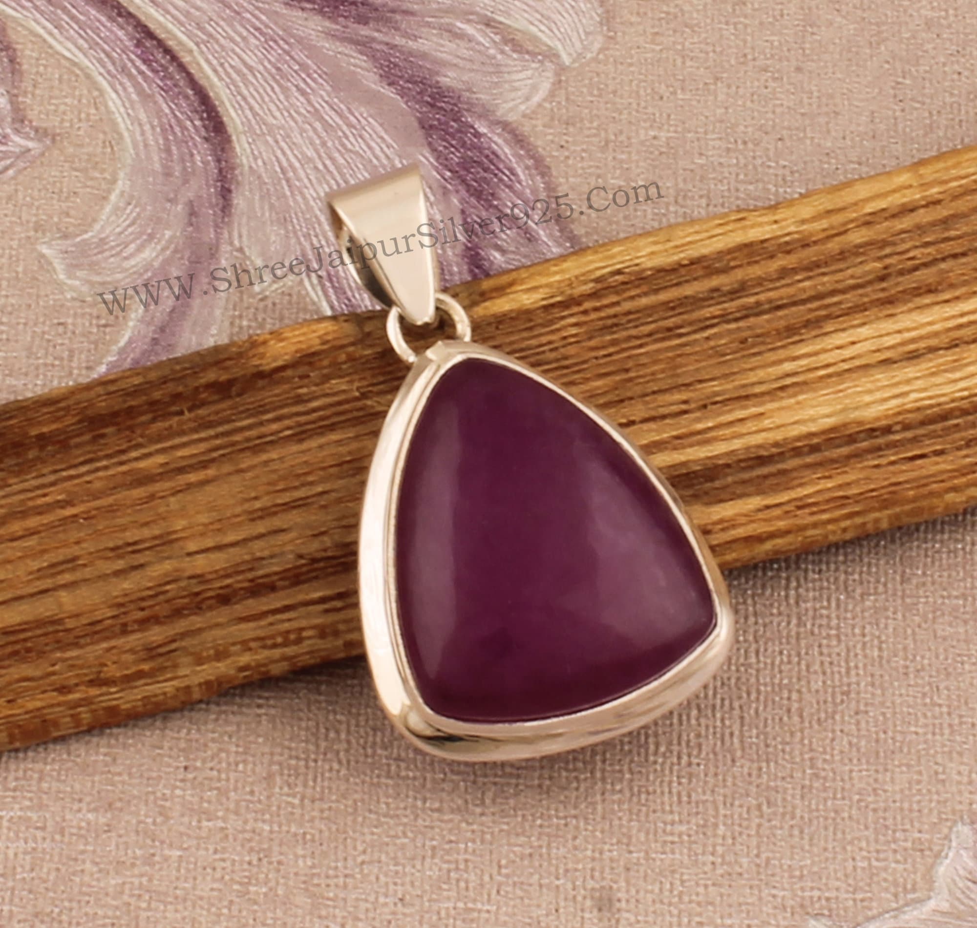Natural Purple Jade Aaaquality Gemstone Handcrafted Pendant - Etsy