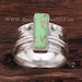 Green Copper Turquoise Spinner Ring: Textured Sterling Silver Band - Etsy