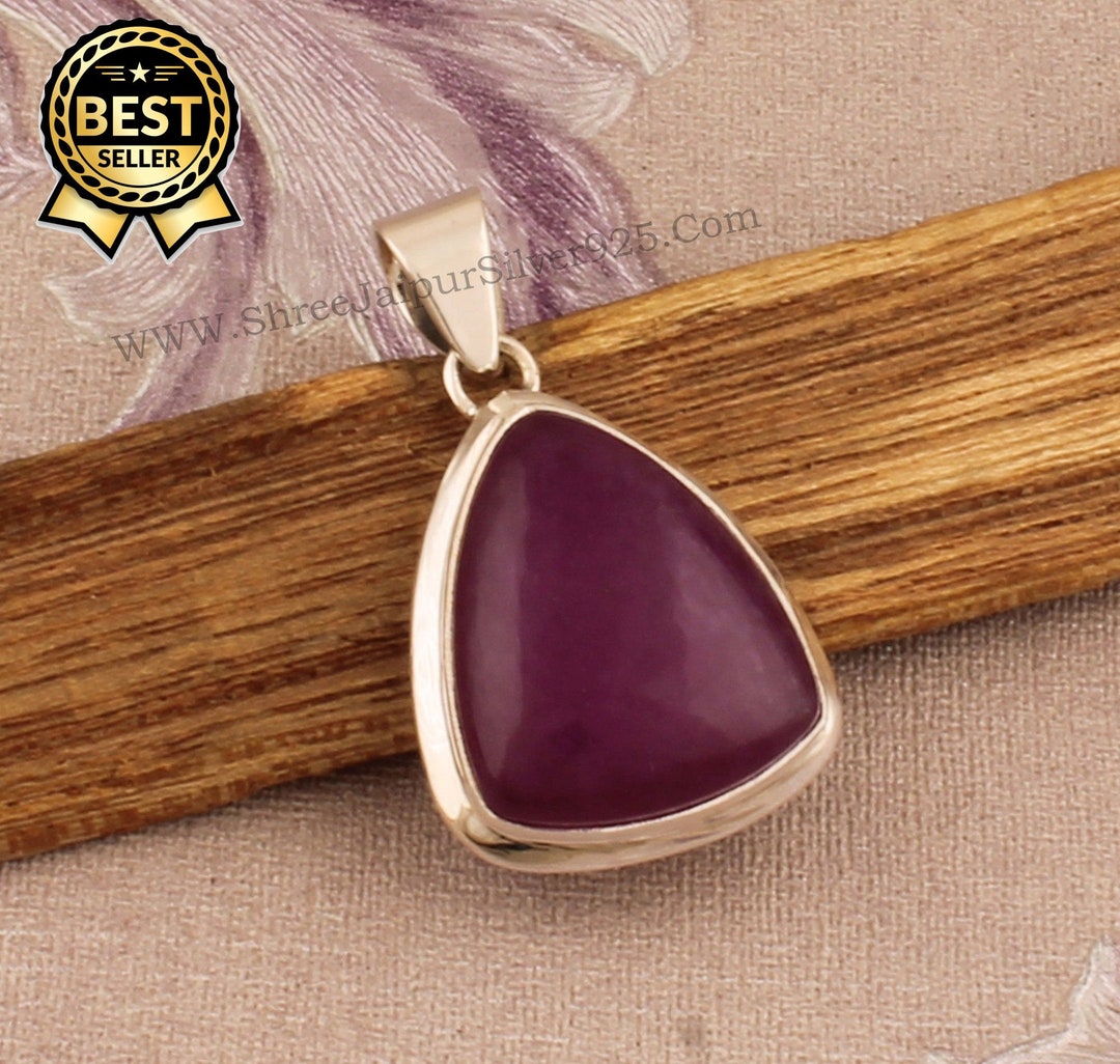 Natural Purple Jade Aaaquality Gemstone Handcrafted Pendant - Etsy