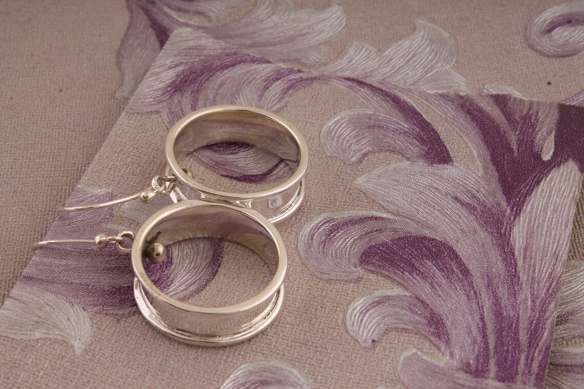 Round Earring925-sterling Silver Earringwedding Gift - Etsy