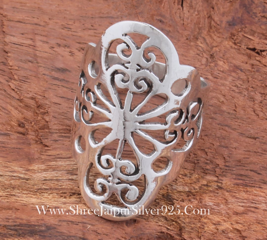 Middle Finger Ring 925-sterling Silver Ring,plain Silver Ring,ring ...