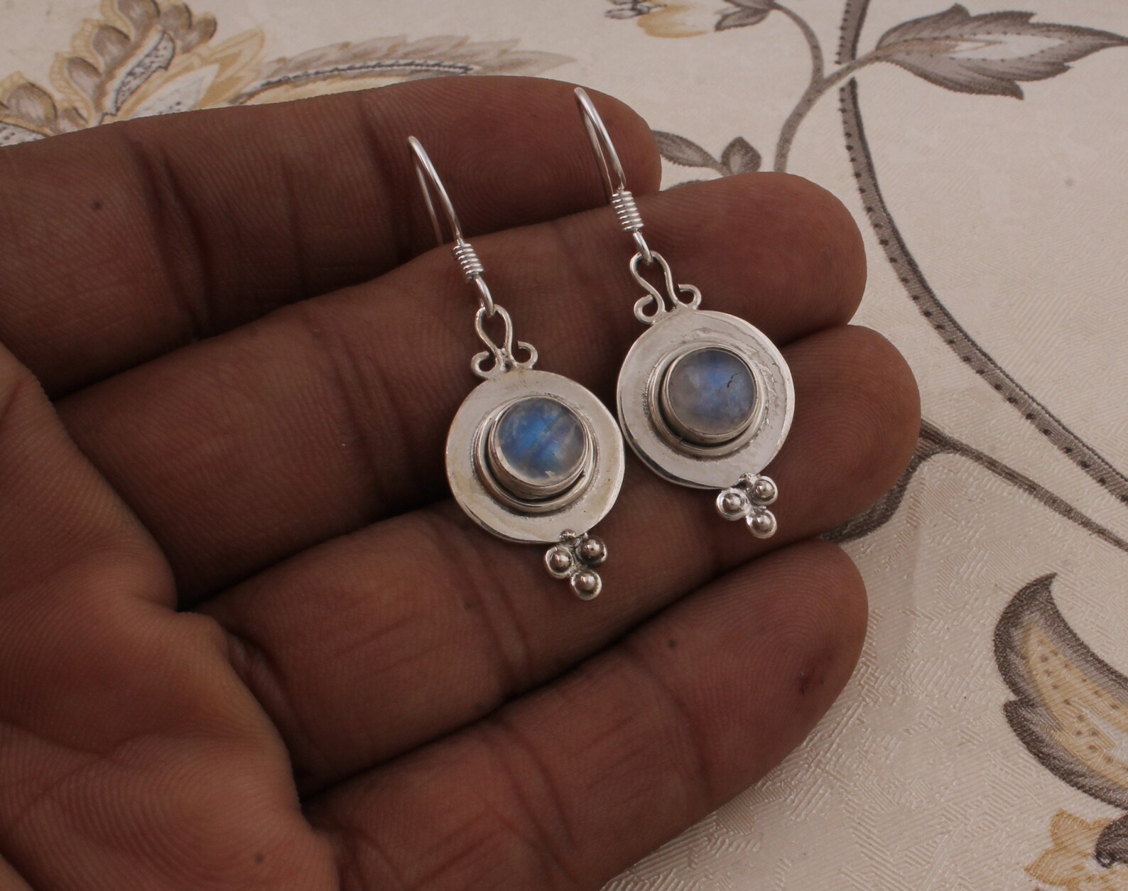 Charm Earring Silver,solid Earring 925-silver Sterling Earring Handmade ...